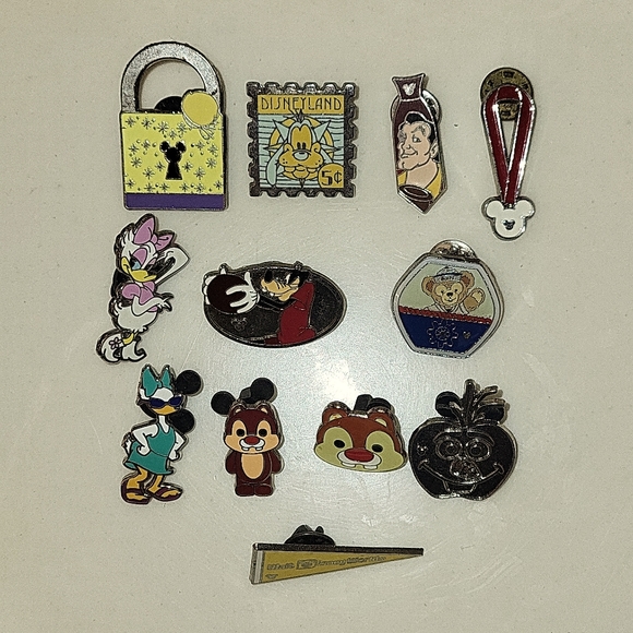 Disney | Jewelry | 2 Walt Disney Enamel Metal Collectable Pins Hidden ...